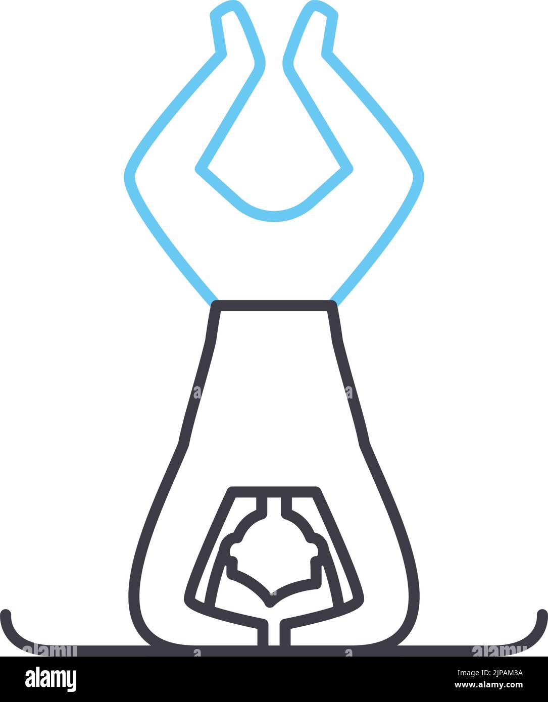 yoga line icon, outline symbol, vector illustration, concept sign Stock ...