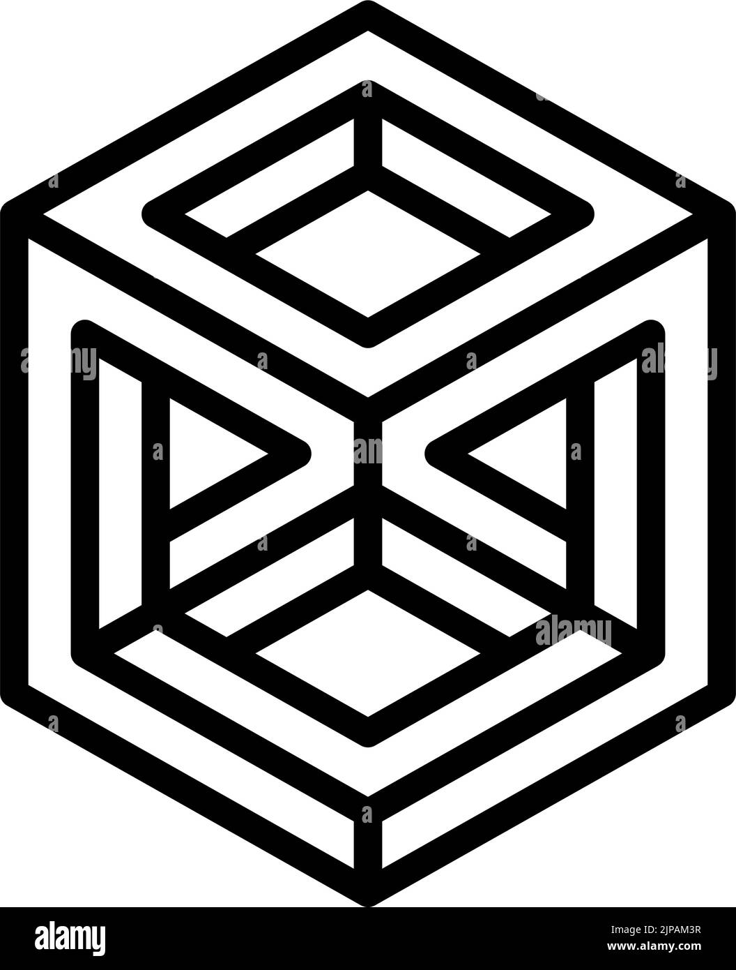 Impossible cube escher style hi-res stock photography and images - Alamy