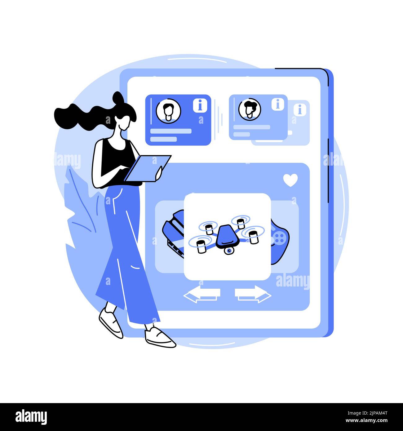 Content recommendations isolated cartoon vector illustrations Stock ...