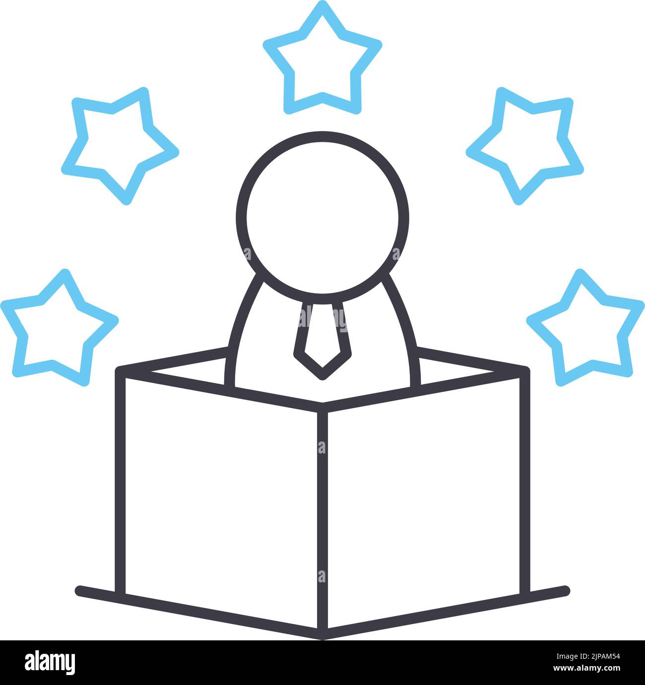 reviewer line icon, outline symbol, vector illustration, concept sign ...