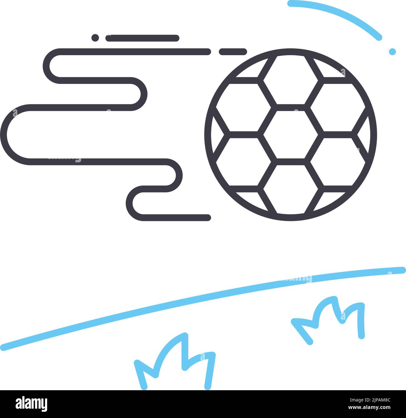 league line icon, outline symbol, vector illustration, concept sign ...