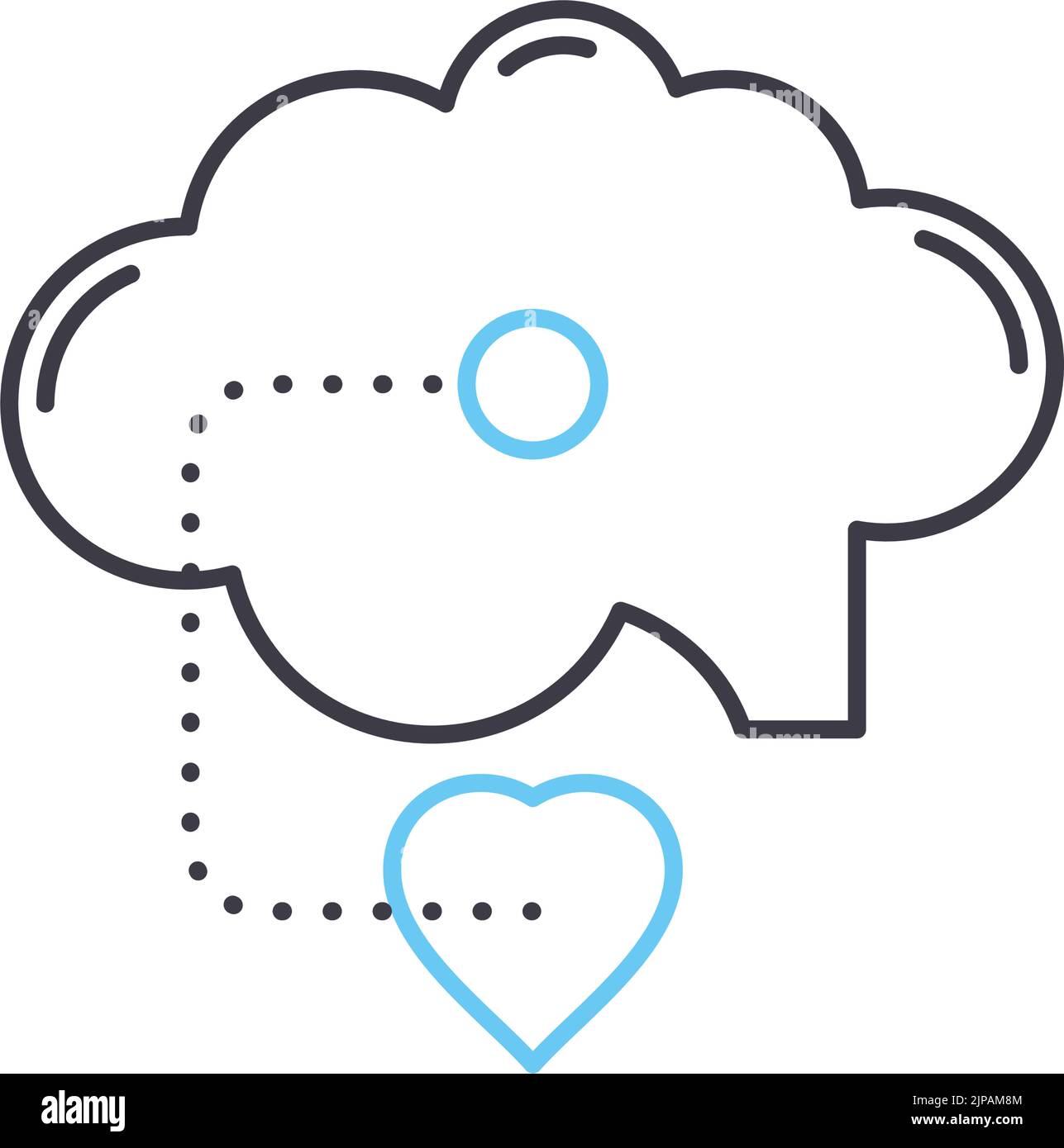 pshysomatic illness line icon, outline symbol, vector illustration ...