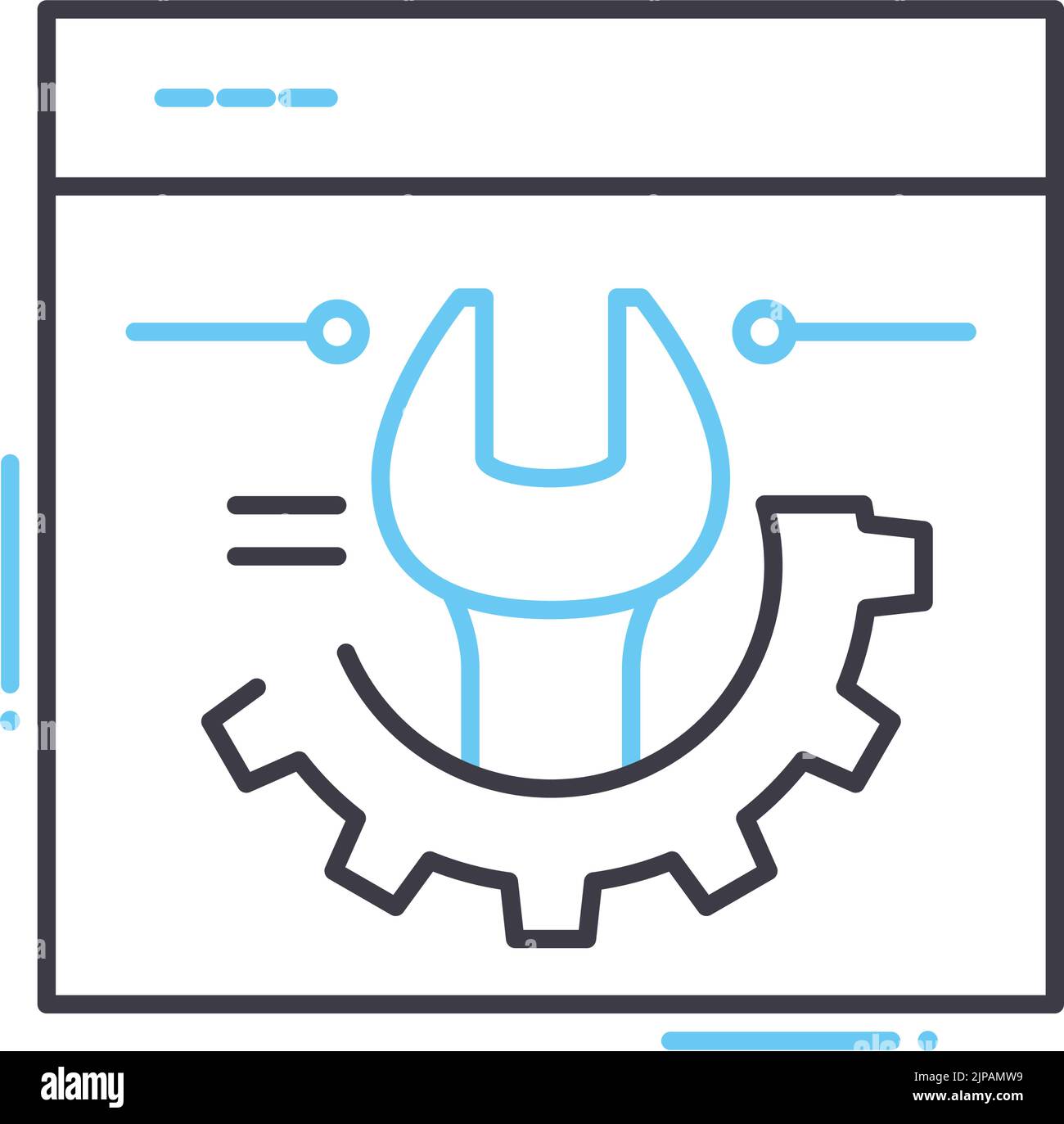 web design line icon, outline symbol, vector illustration, concept sign ...