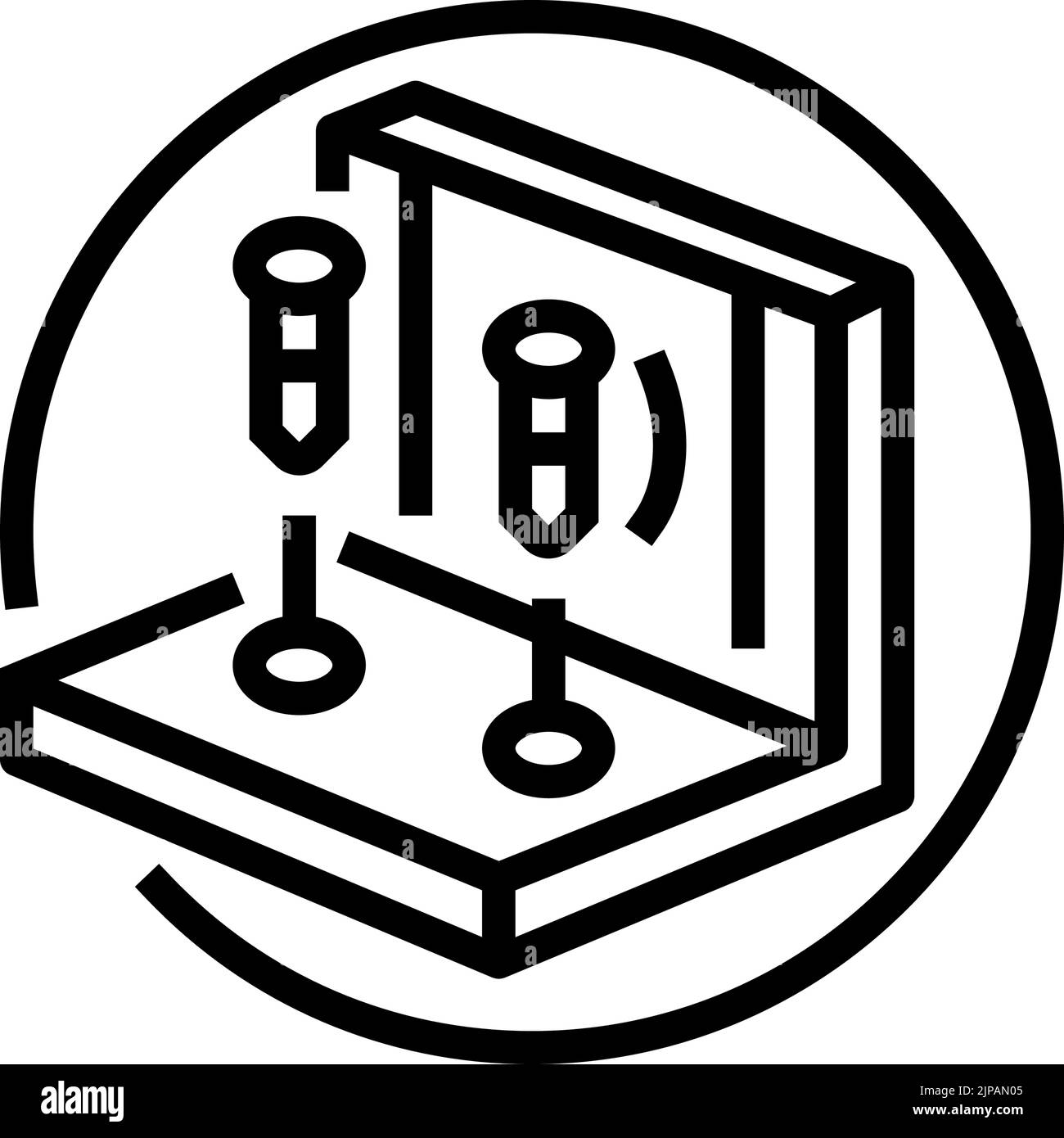 insert bolt assembly furniture line icon vector illustration Stock ...