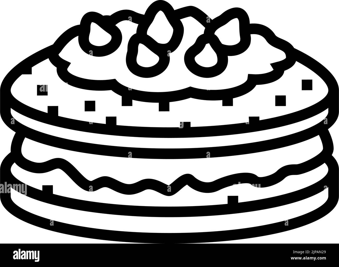 dessert cake line icon vector illustration Stock Vector Image & Art - Alamy