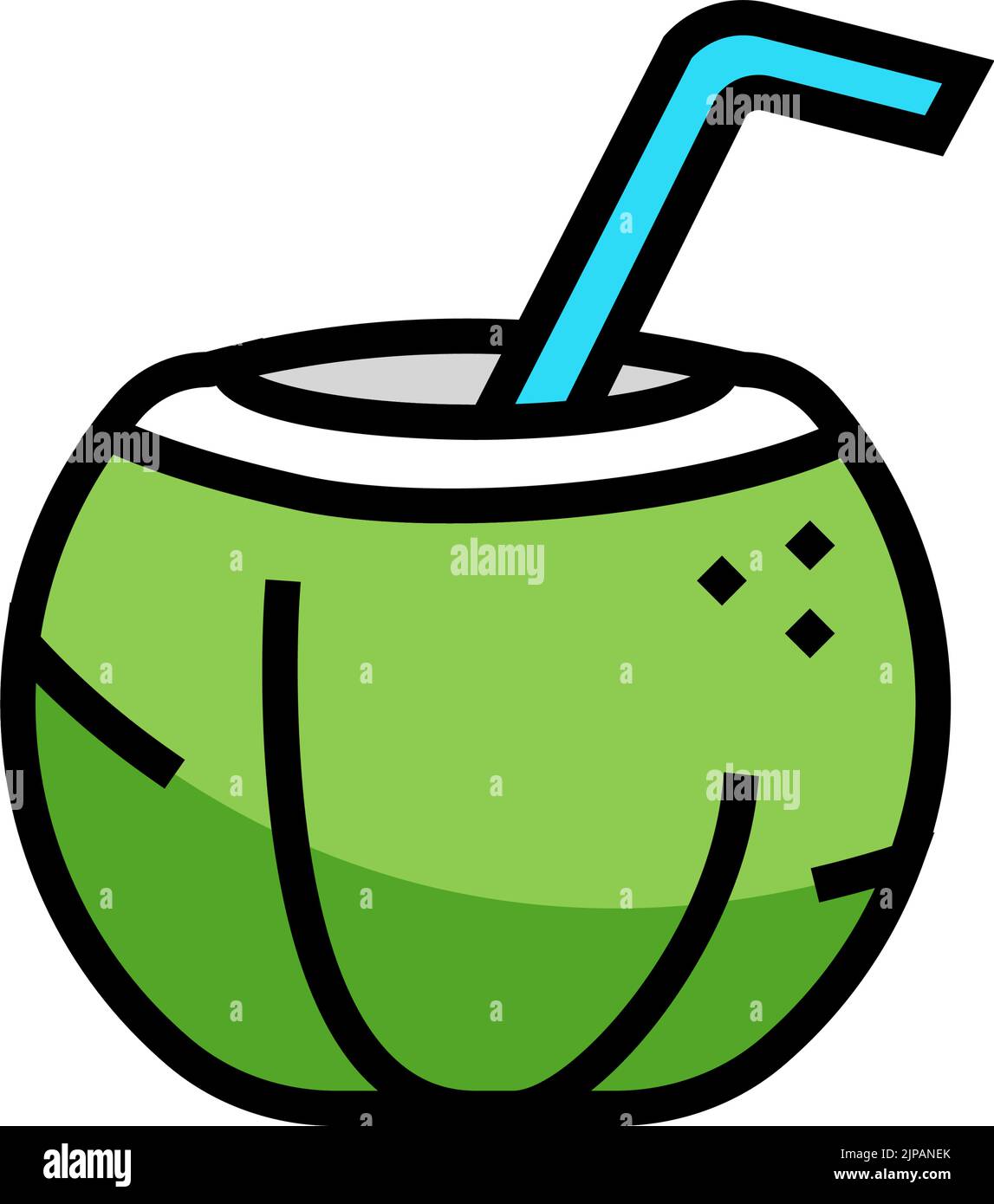 water coconut coco color icon vector illustration Stock Vector Image ...