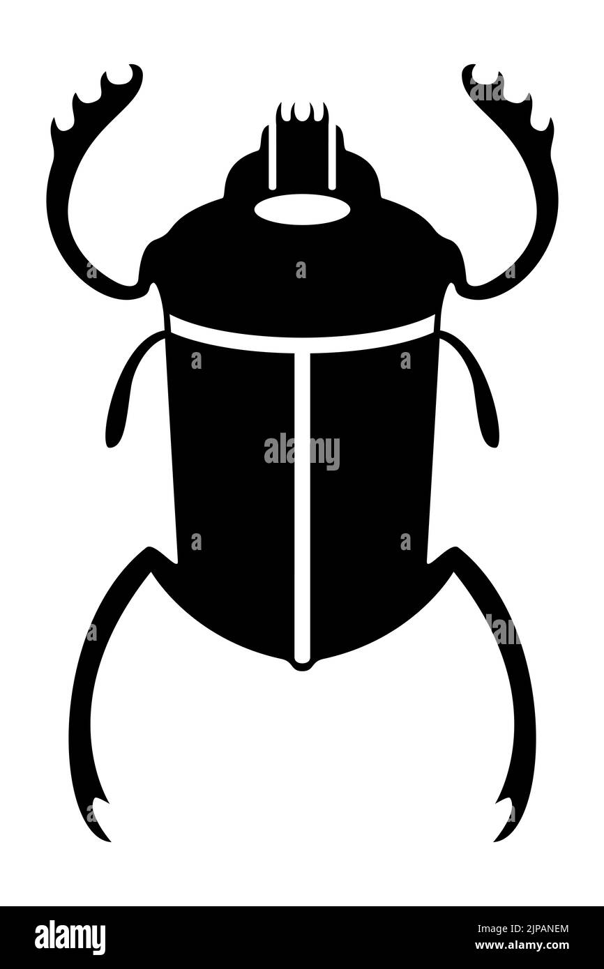 Scarab symbol, amulet and seal in ancient Egypt. God Ra is seen to roll ...