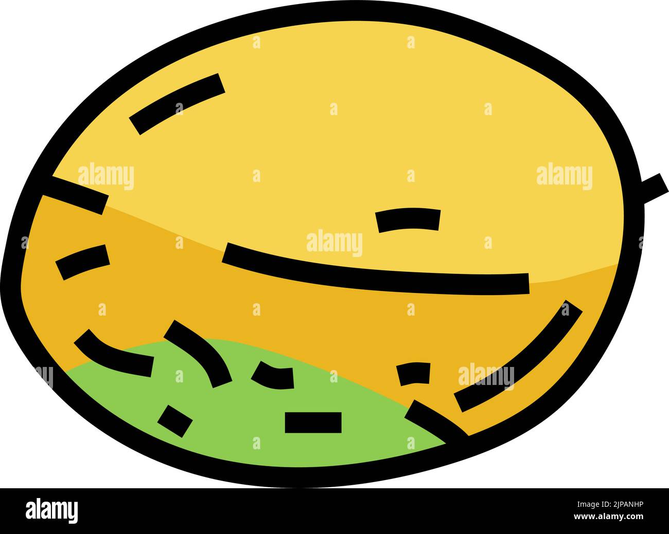 Melon Yellow Color Icon Vector Illustration Stock Vector Image And Art
