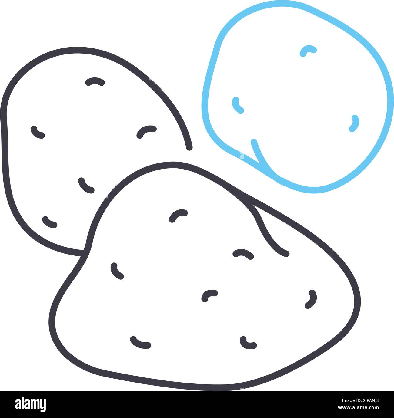 potatos line icon, outline symbol, vector illustration, concept sign ...