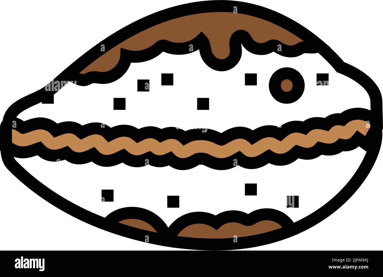 cowrie sea shell beach color icon vector illustration Stock Vector ...