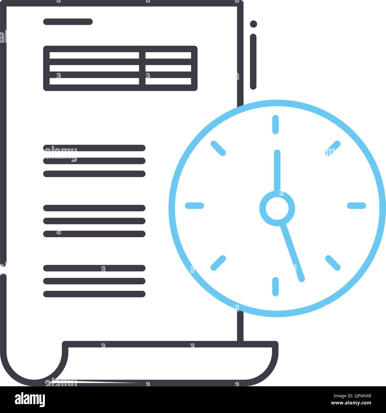 project execution line icon, outline symbol, vector illustration ... project execution line icon, outline symbol, vector illustration ...