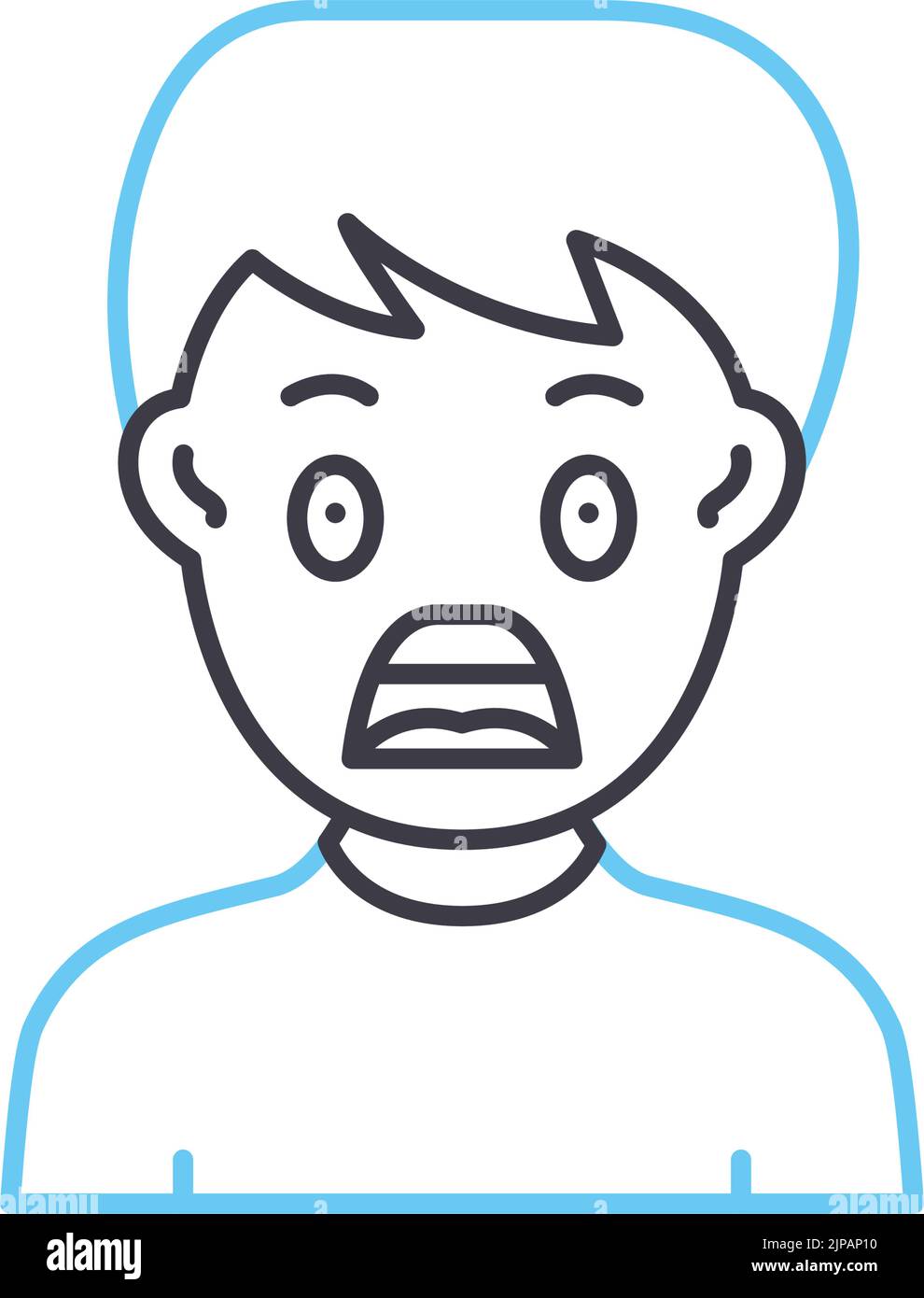 shock line icon, outline symbol, vector illustration, concept sign ...