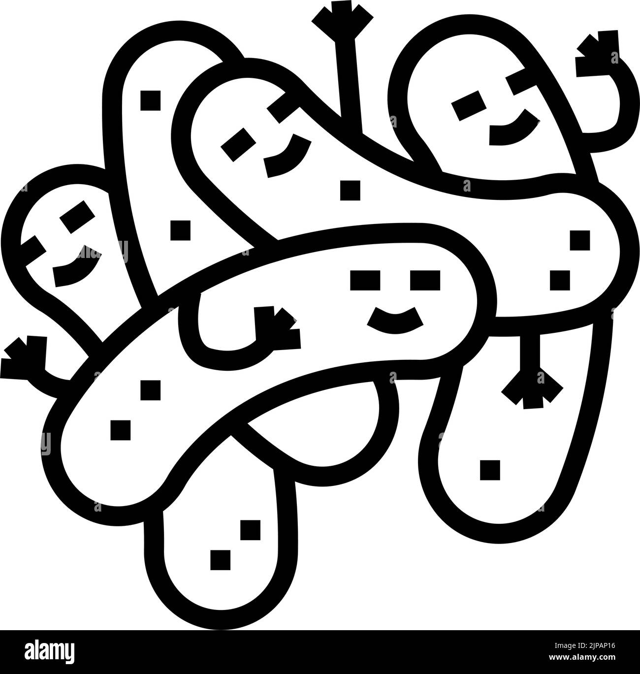 bacillus bacteria virus line icon vector illustration Stock Vector ...