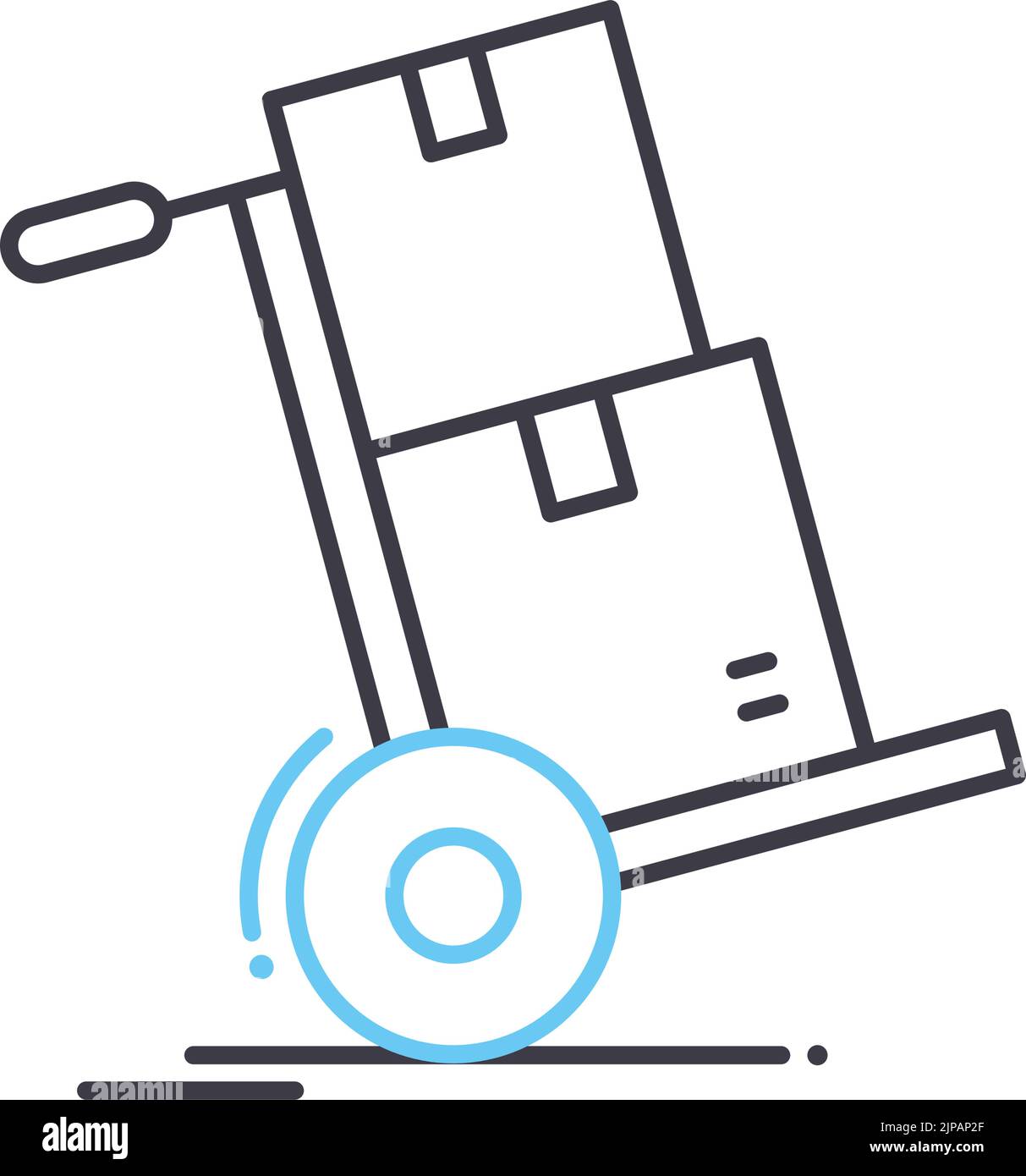 product delivery line icon, outline symbol, vector illustration ...