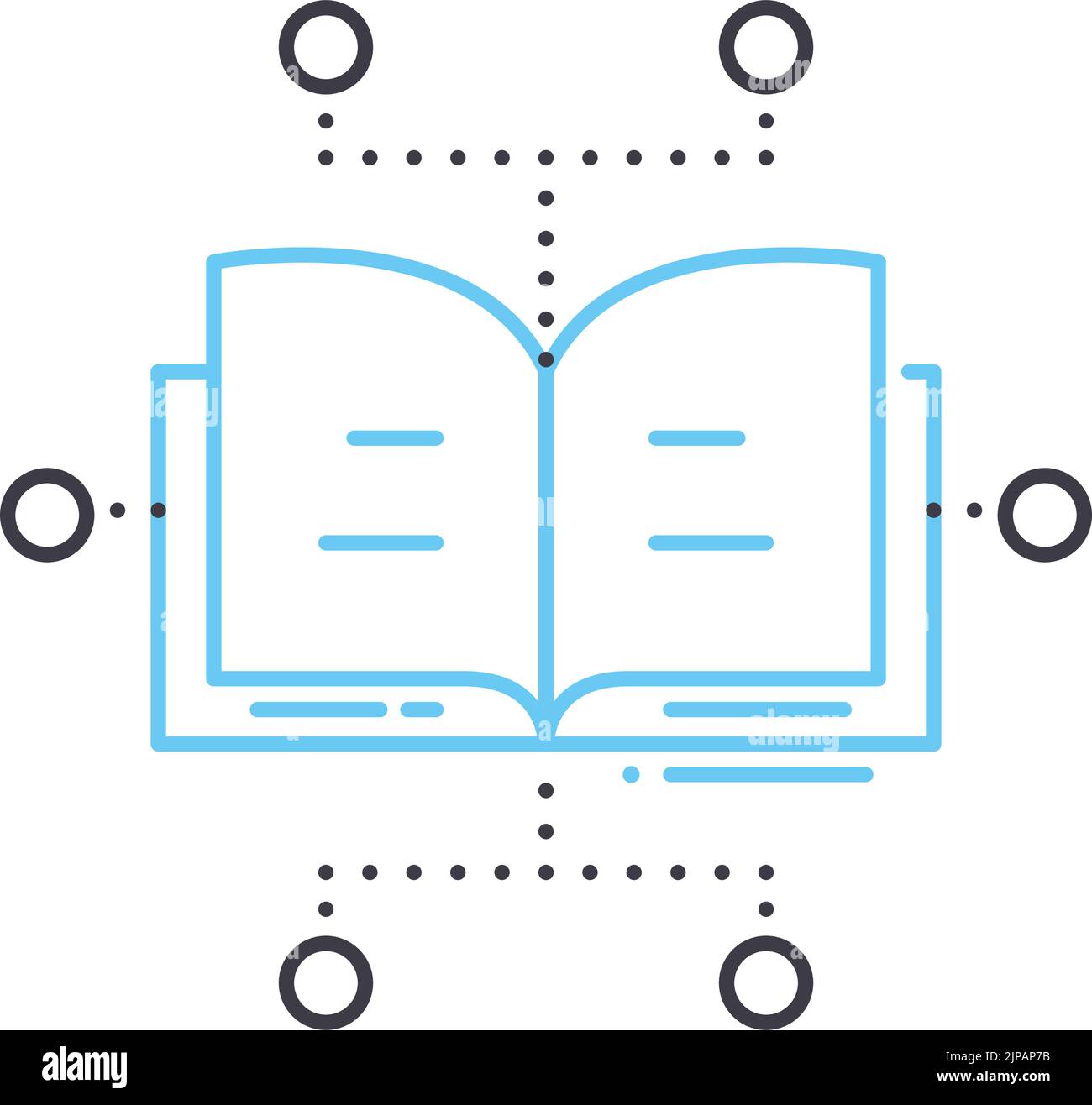 knowledge line icon, outline symbol, vector illustration, concept sign ...