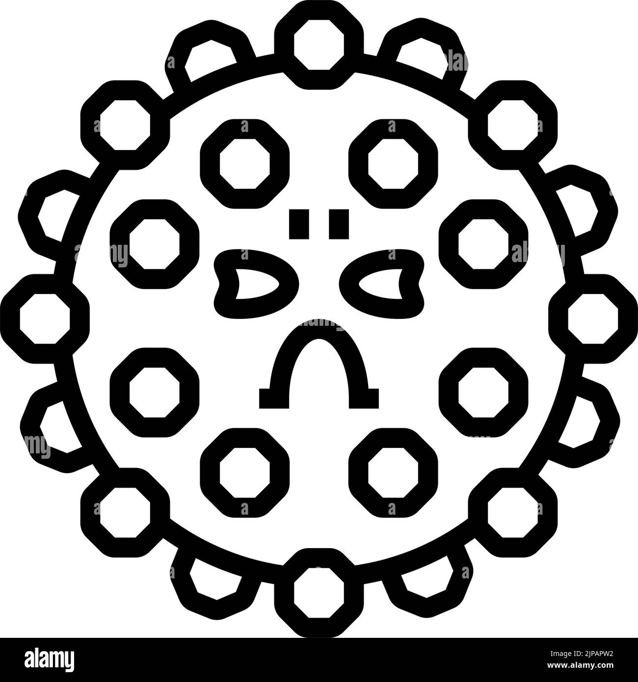 microorganism bacteria virus line icon vector illustration Stock Vector ...