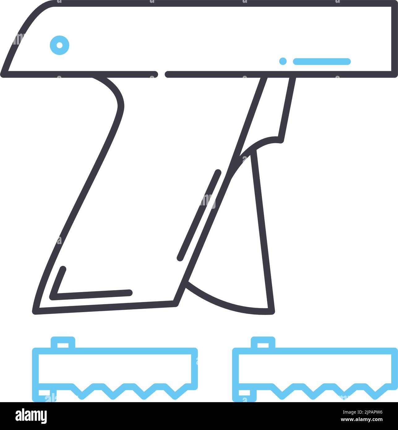 preparate start line icon, outline symbol, vector illustration, concept ...