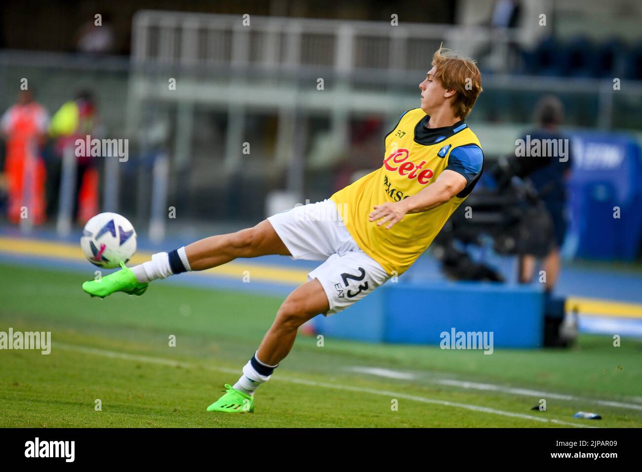 Verona, Italy. 15th Aug, 2022. Napoli's Alessio Zerbin portrait in ...