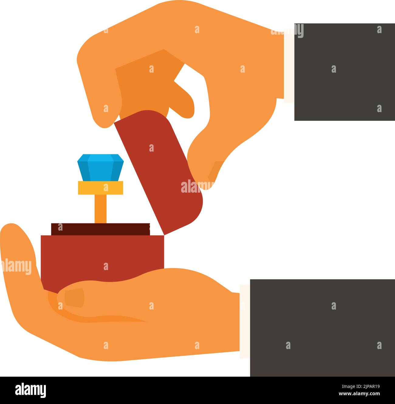 Engagement ring in box Stock Vector Images - Alamy