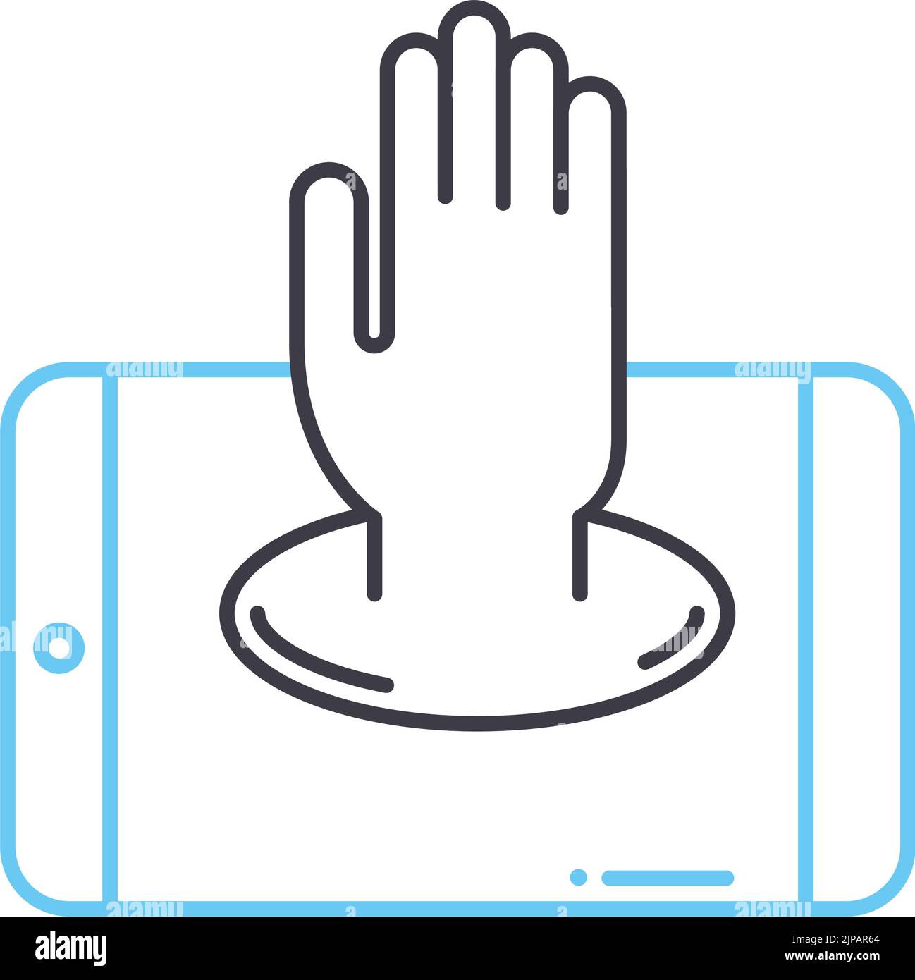 inability line icon, outline symbol, vector illustration, concept sign ...