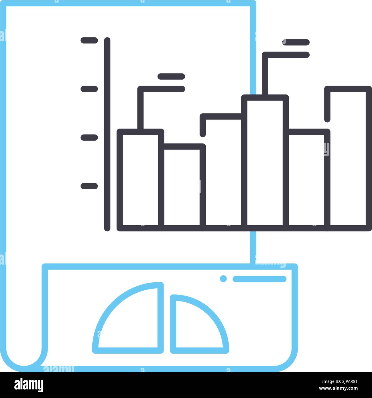 statistics line icon, outline symbol, vector illustration, concept sign ...