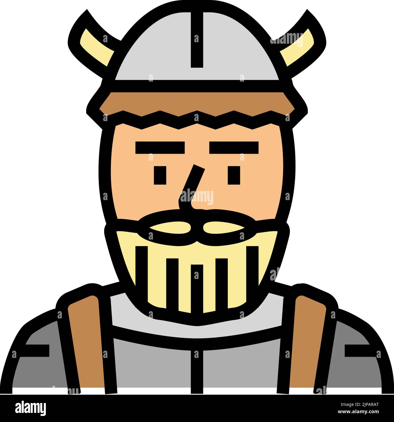 nordic viking medieval color icon vector illustration Stock Vector ...