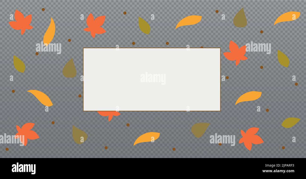 Autumn web template transparent background with a place for your text ...