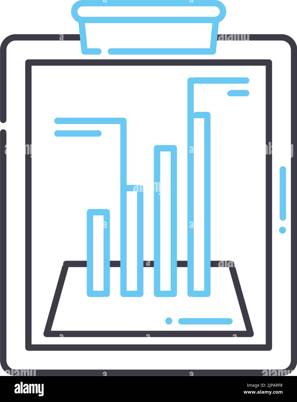 Technology Report Line Icon Outline Symbol Vector Illustration Concept Sign Stock Vector