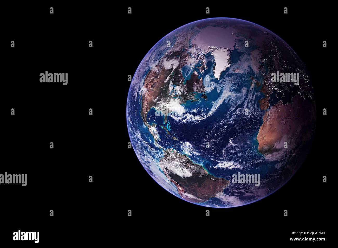 Planet earth on a black background. Elements of this image furnished by ...