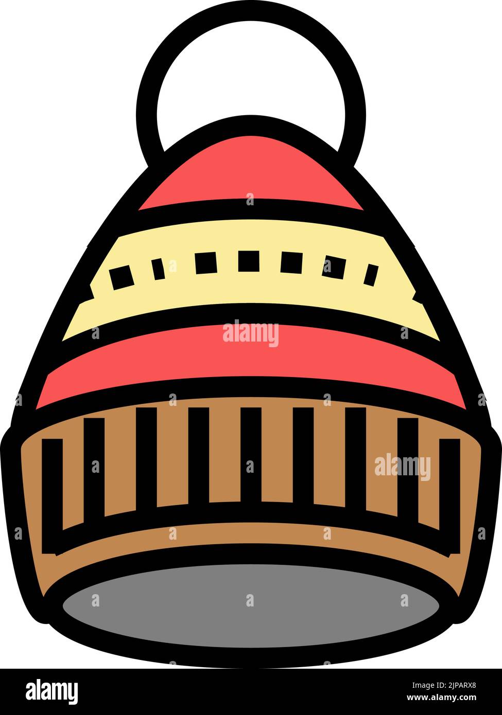 bobble hat cap color icon vector illustration Stock Vector Image & Art ...