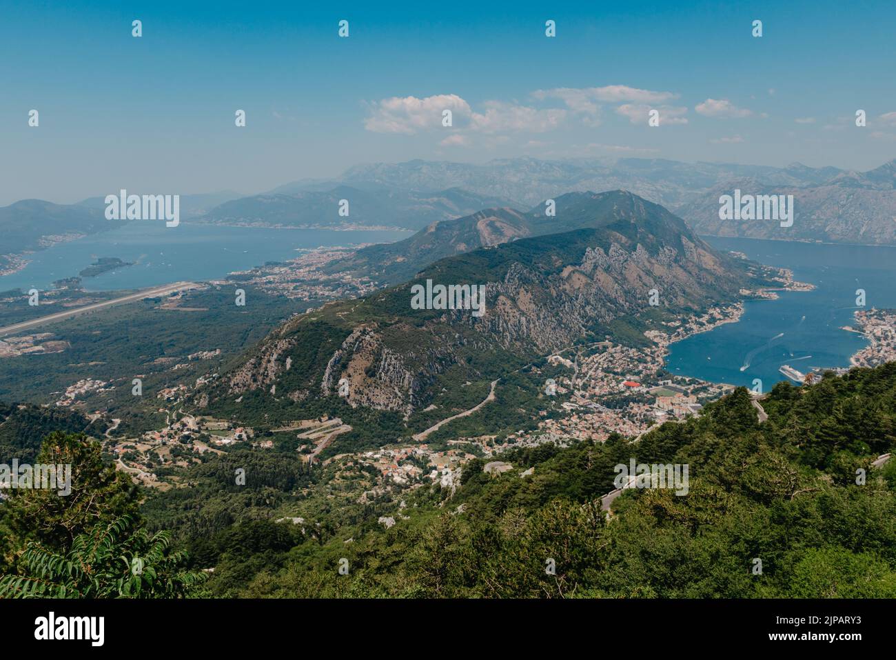 Beautiful nature mountains landscape. Kotor bay, Montenegro. Views of ...