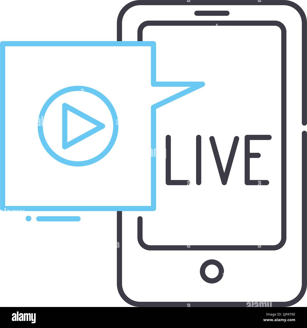 sports live tv stream line icon, outline symbol, vector illustration ... sports live tv stream line icon, outline symbol, vector illustration ...