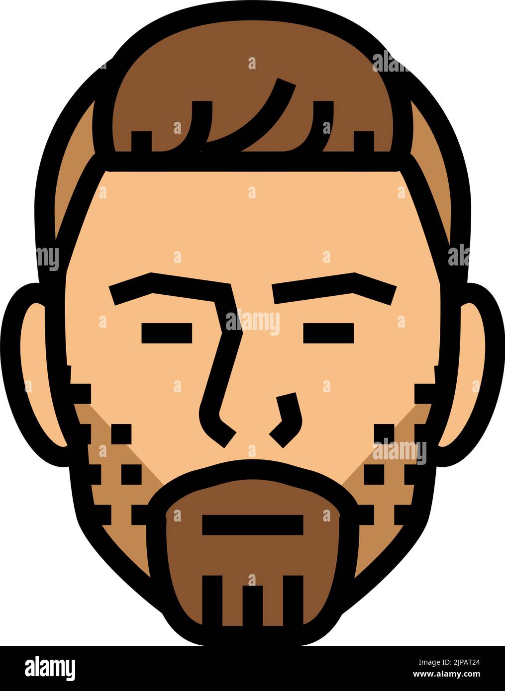 trimmed beard hair style color icon vector illustration Stock Vector Image & Art - Alamy
