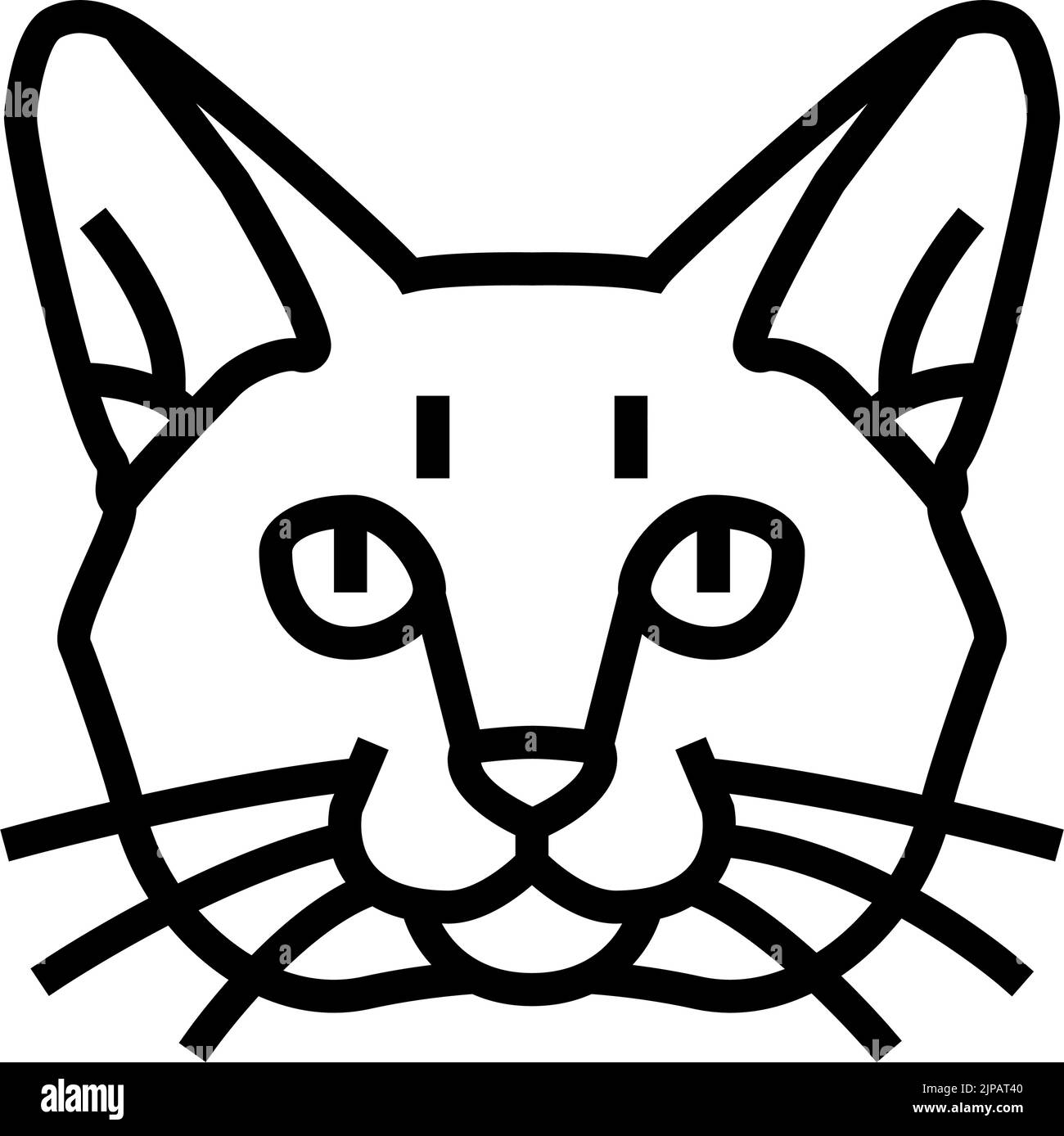 burmese cat cute pet line icon vector illustration Stock Vector Image ...