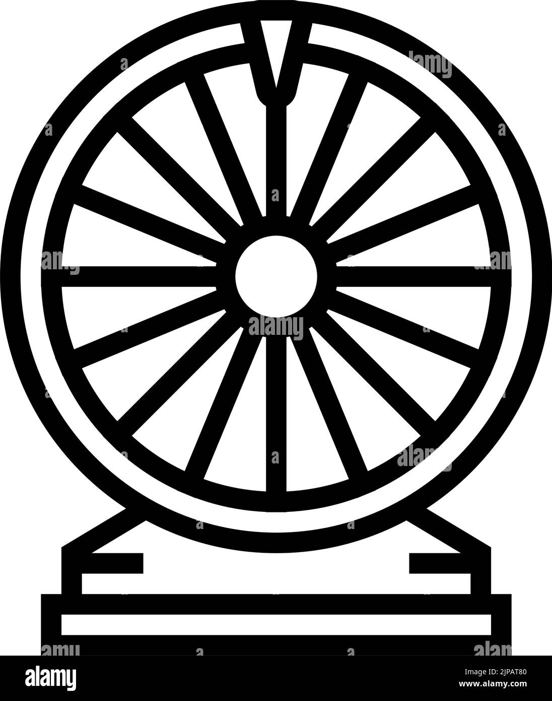 fortune wheel game line icon vector illustration Stock Vector Image ...