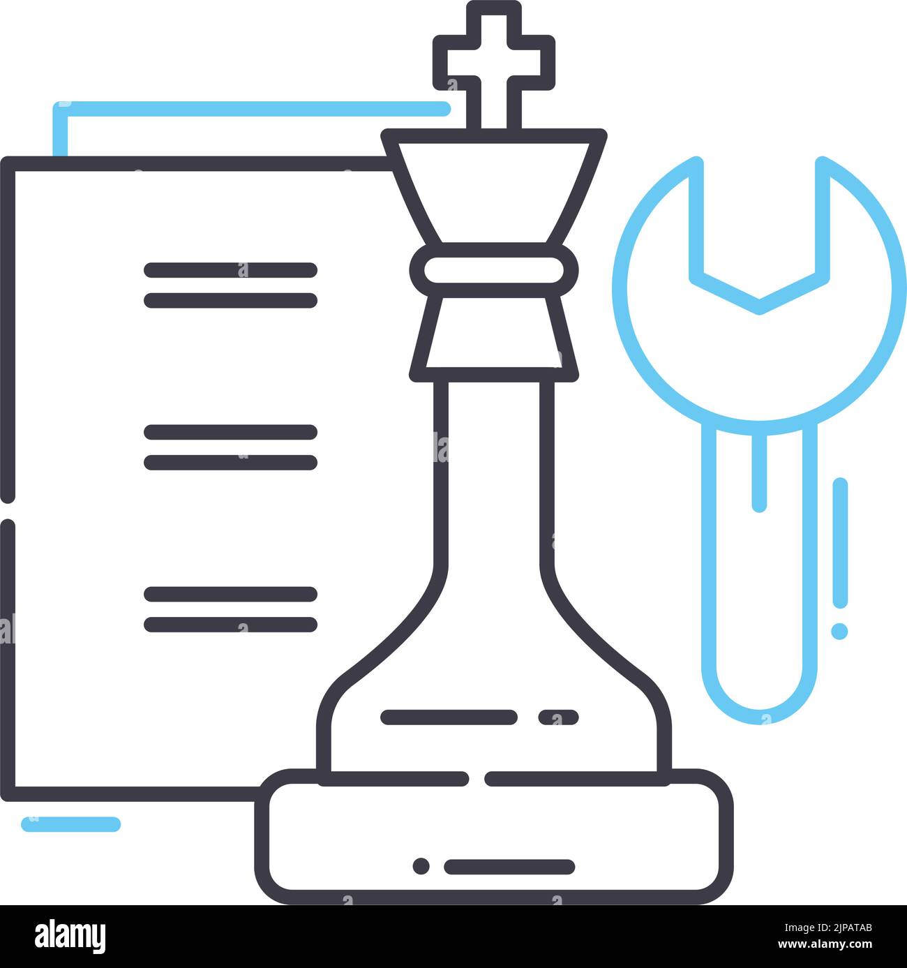 strategy tools line icon, outline symbol, vector illustration, concept ...