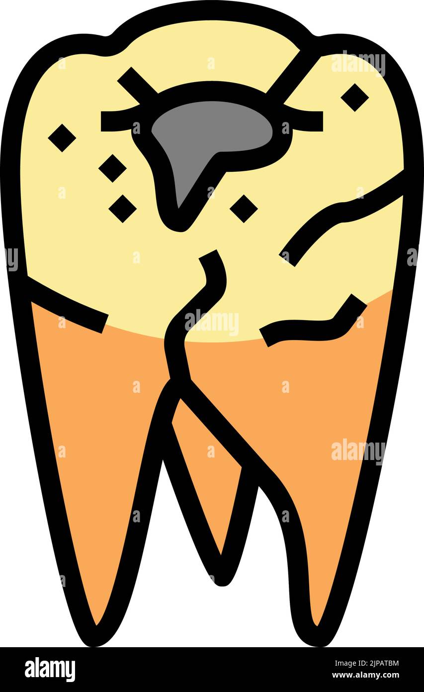 cavity tooth color icon vector illustration Stock Vector Image & Art ...