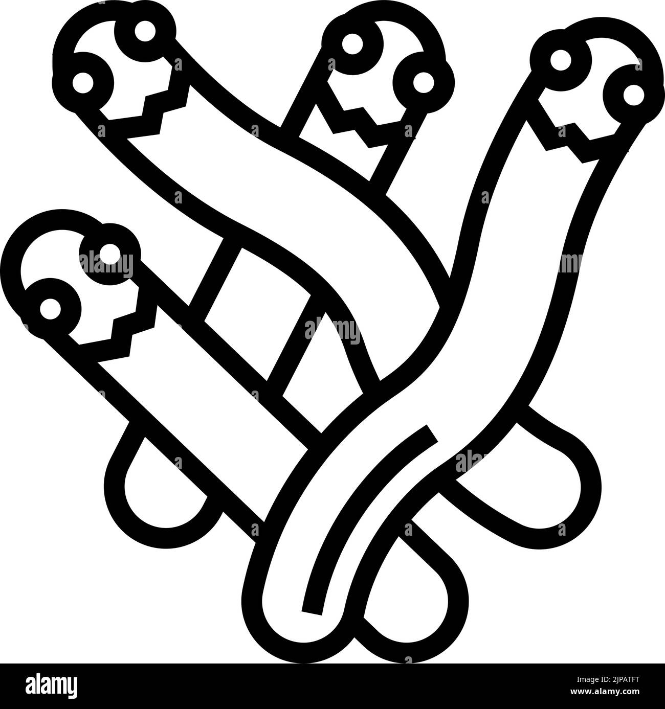 bacterium bacteria virus line icon vector illustration Stock Vector ...