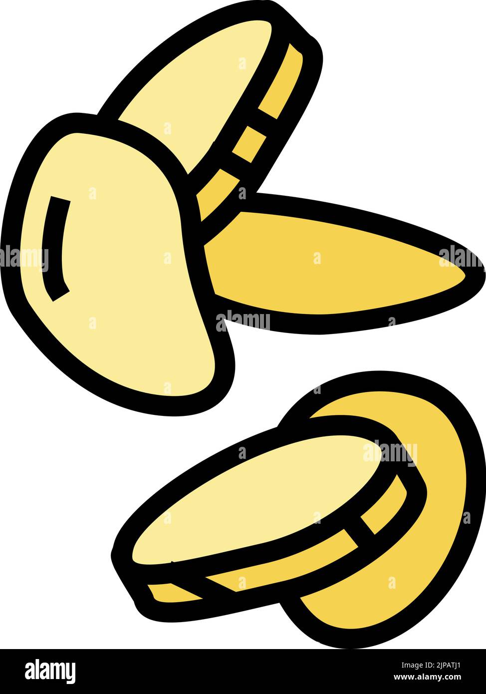 potato slice food cut color icon vector illustration Stock Vector Image ...