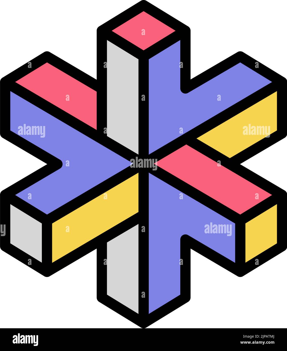 escher impossible geometric shape color icon vector illustration Stock ...