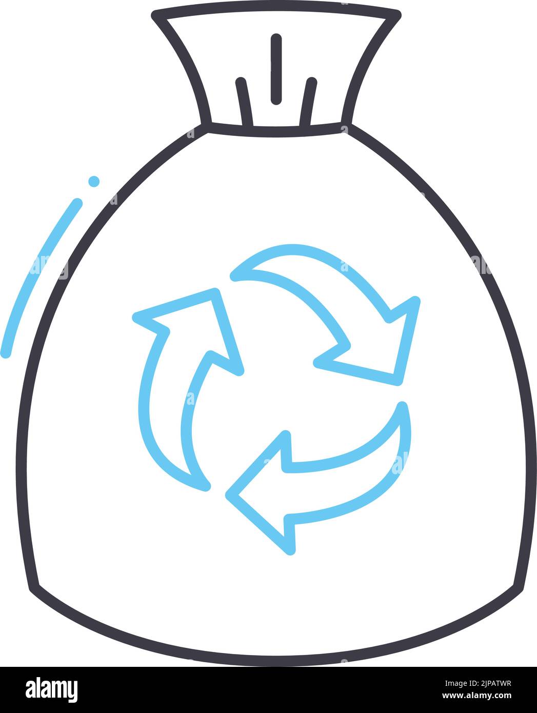 garbage bags line icon, outline symbol, vector illustration, concept sign Stock Vector Image ...