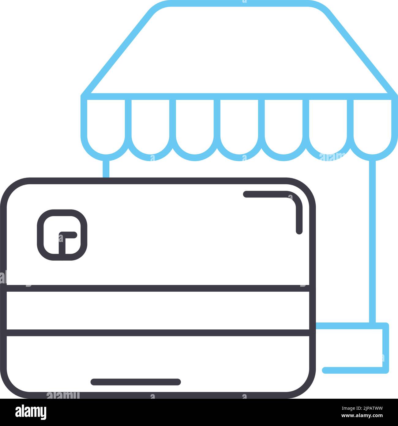 payment gateaway line icon, outline symbol, vector illustration ...