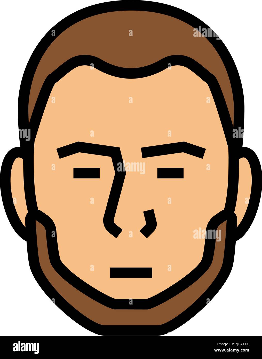 beard without mustache beard color icon vector illustration Stock ...