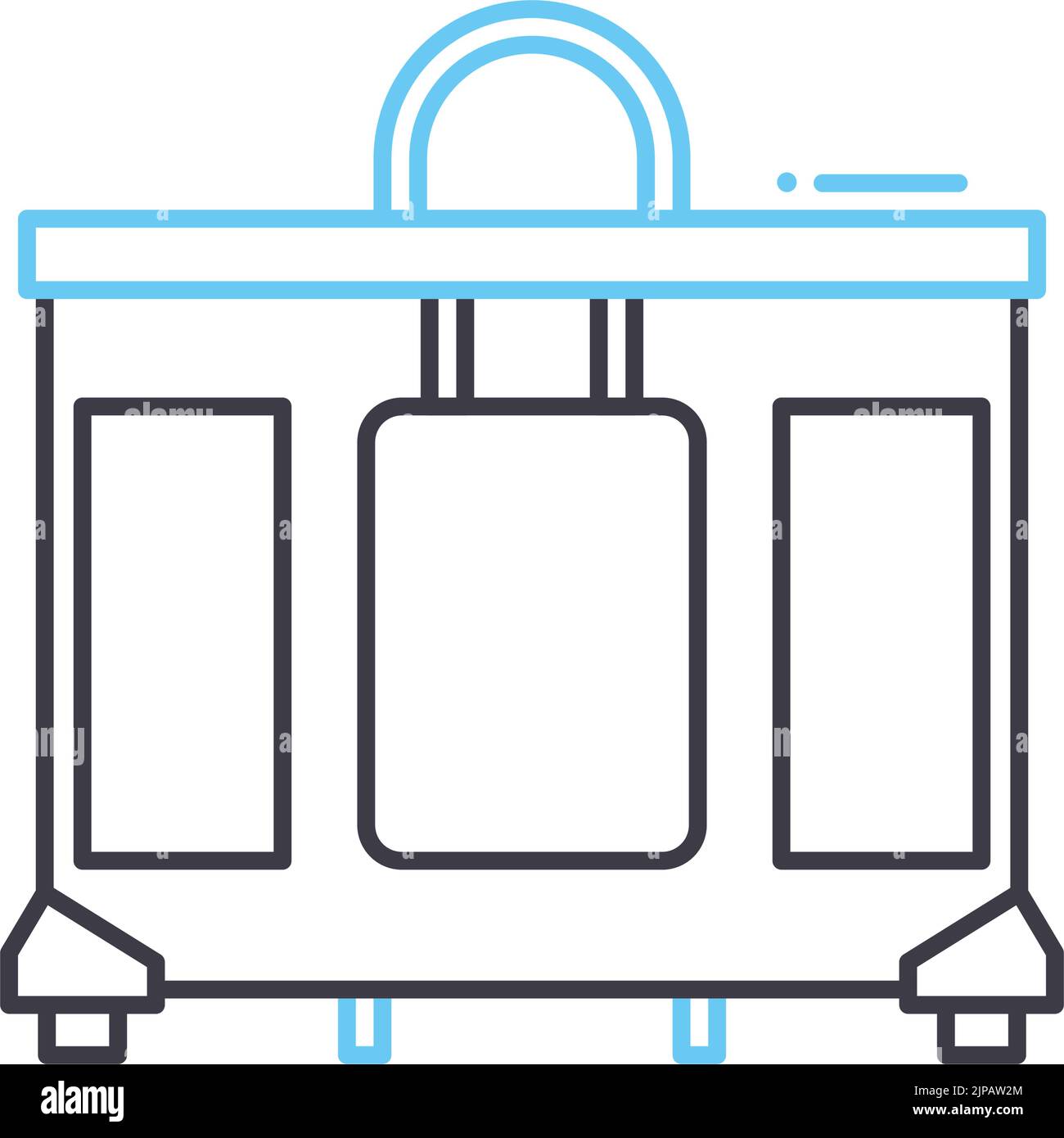 heater line icon, outline symbol, vector illustration, concept sign ...