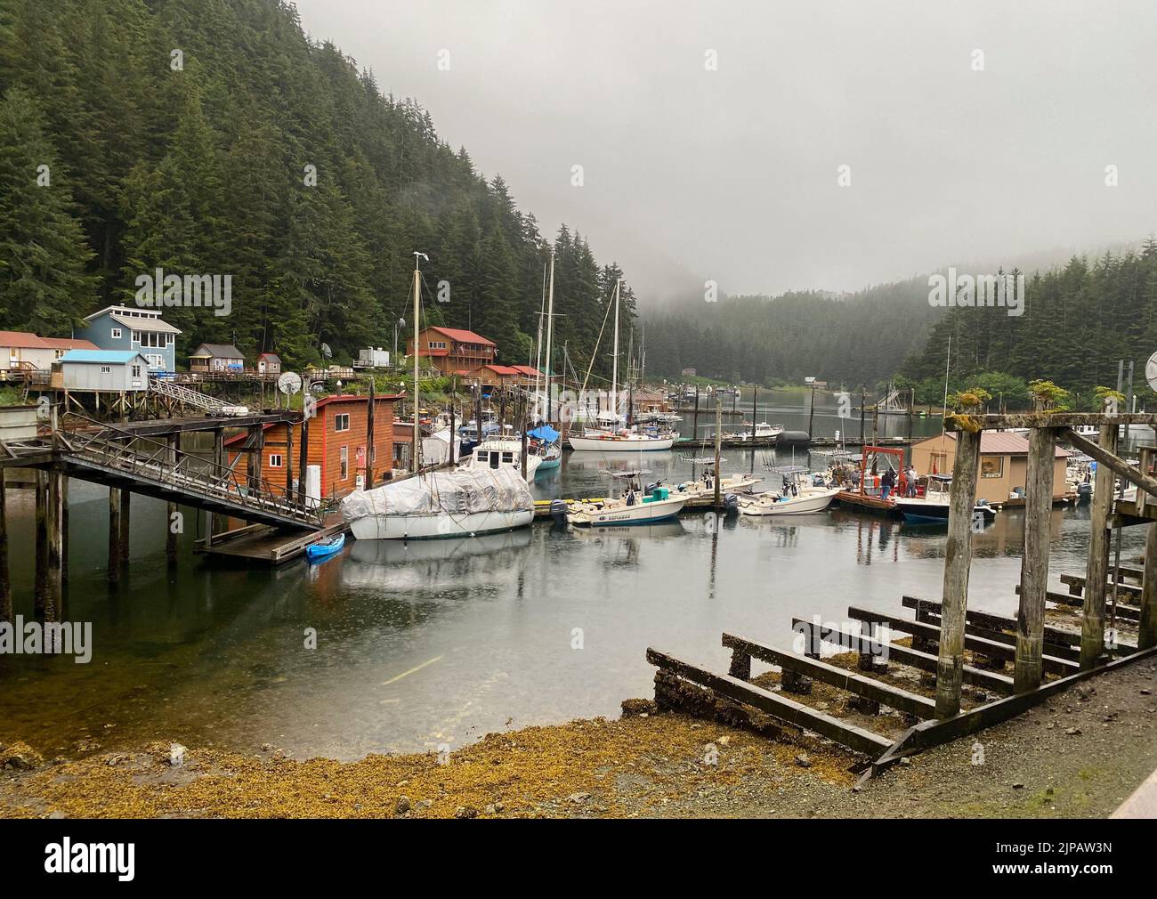Elfin Cove, Alaska, USA. 1st Aug, 2022. The picturesque resort and ...