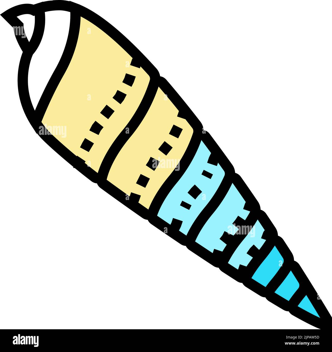 auger sea shell beach color icon vector illustration Stock Vector Image ...