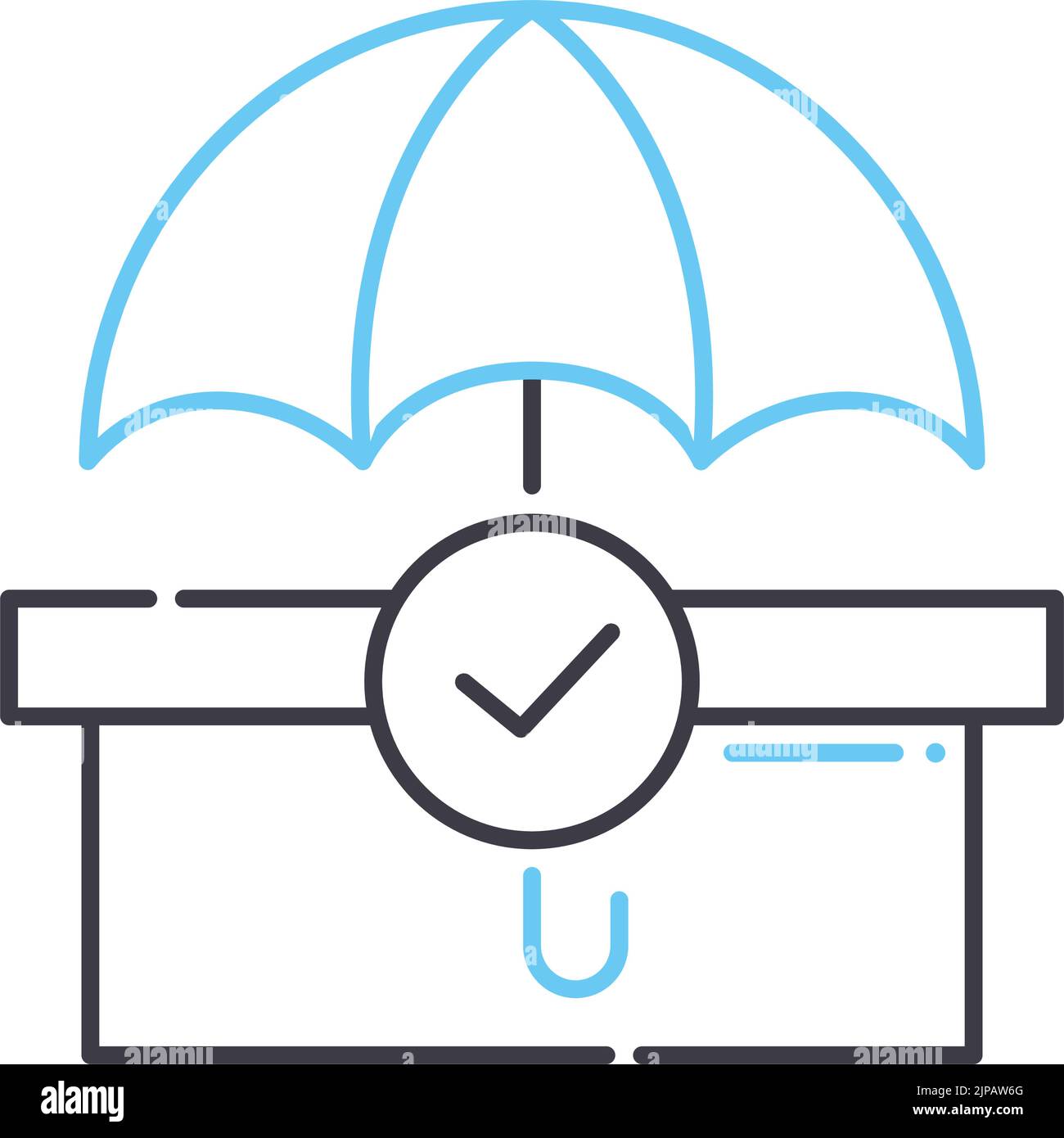 quality assurance line icon, outline symbol, vector illustration ...