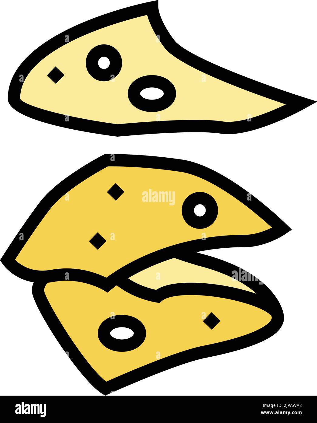 cheese slice food cut color icon vector illustration Stock Vector Image ...