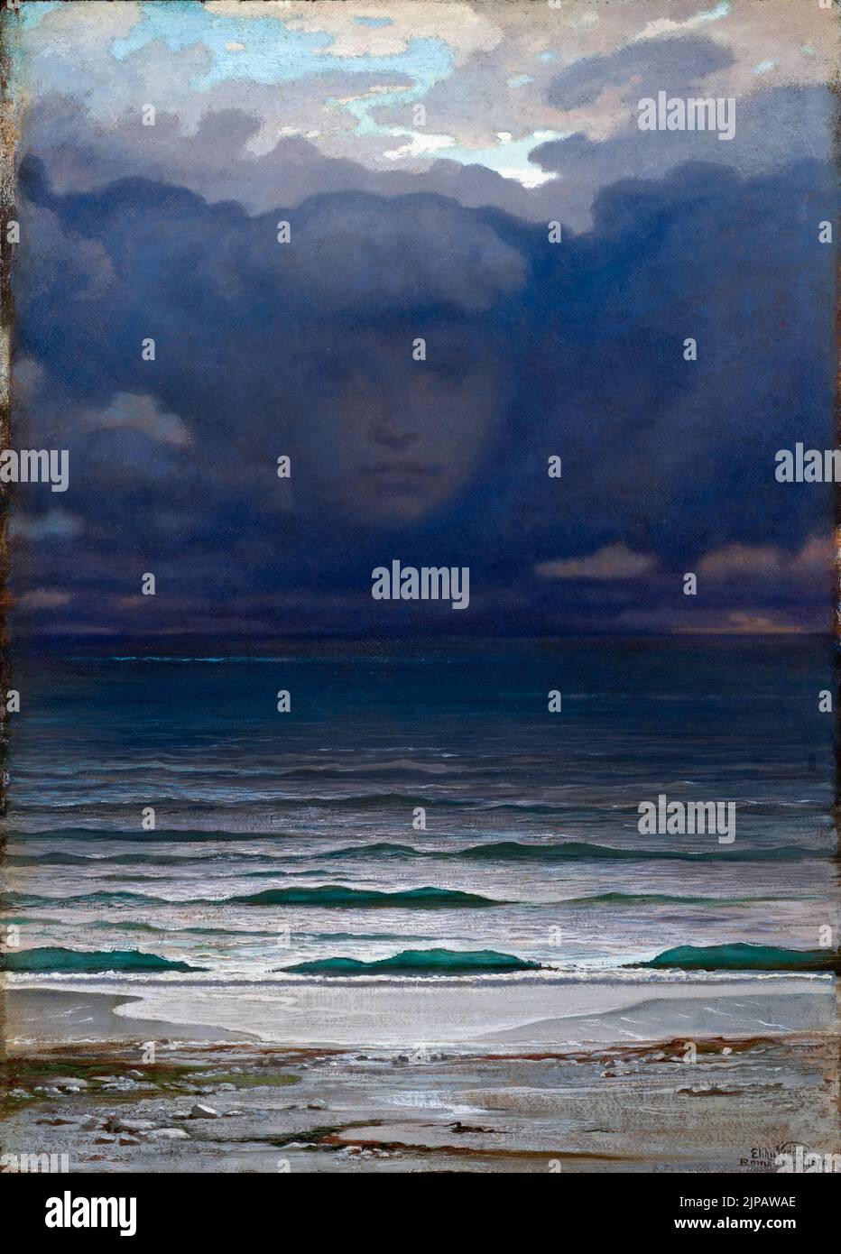 Memory (1870) Painting by Elihu Vedder Stock Photo - Alamy