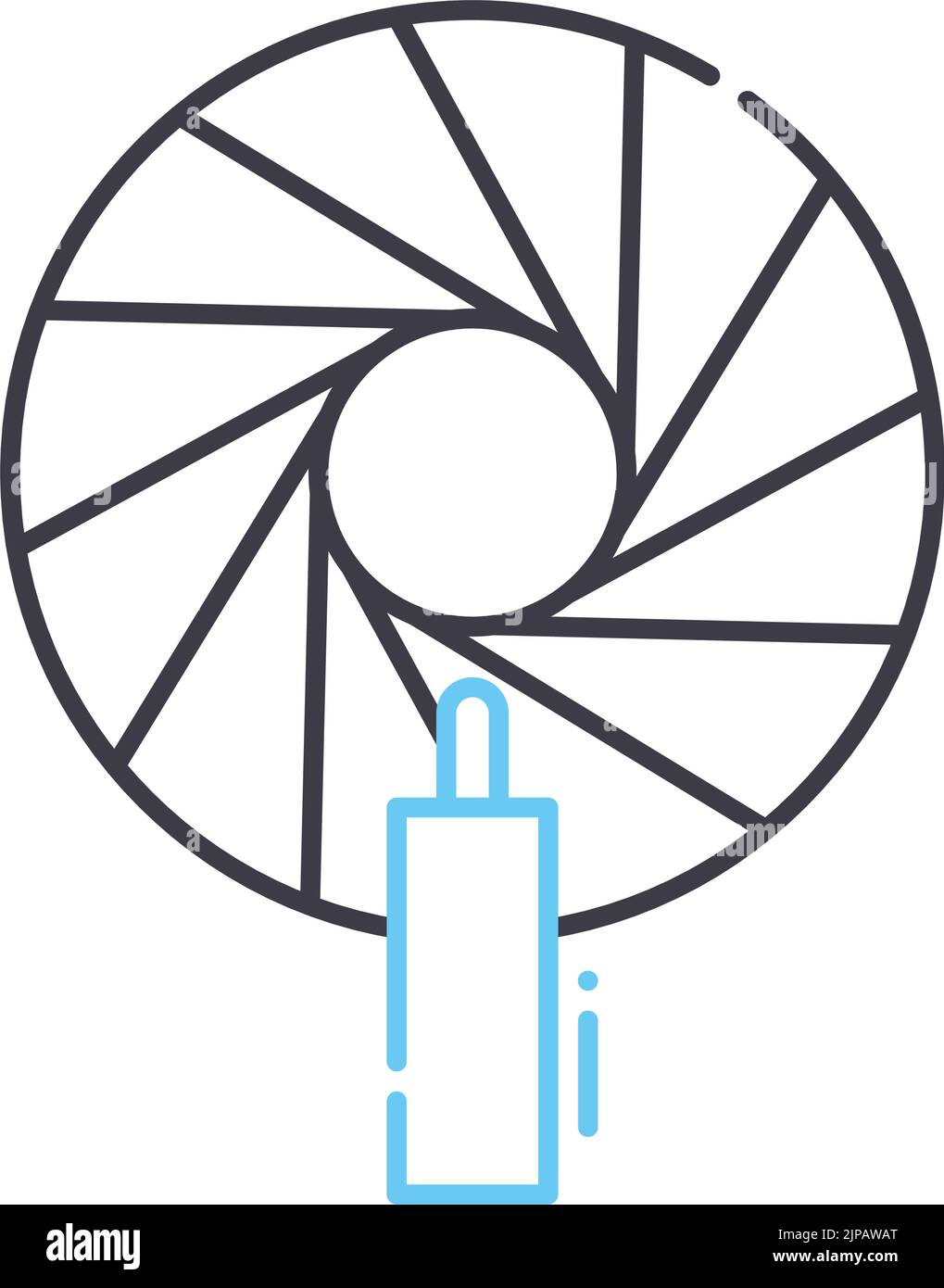 retro flash line icon, outline symbol, vector illustration, concept ...